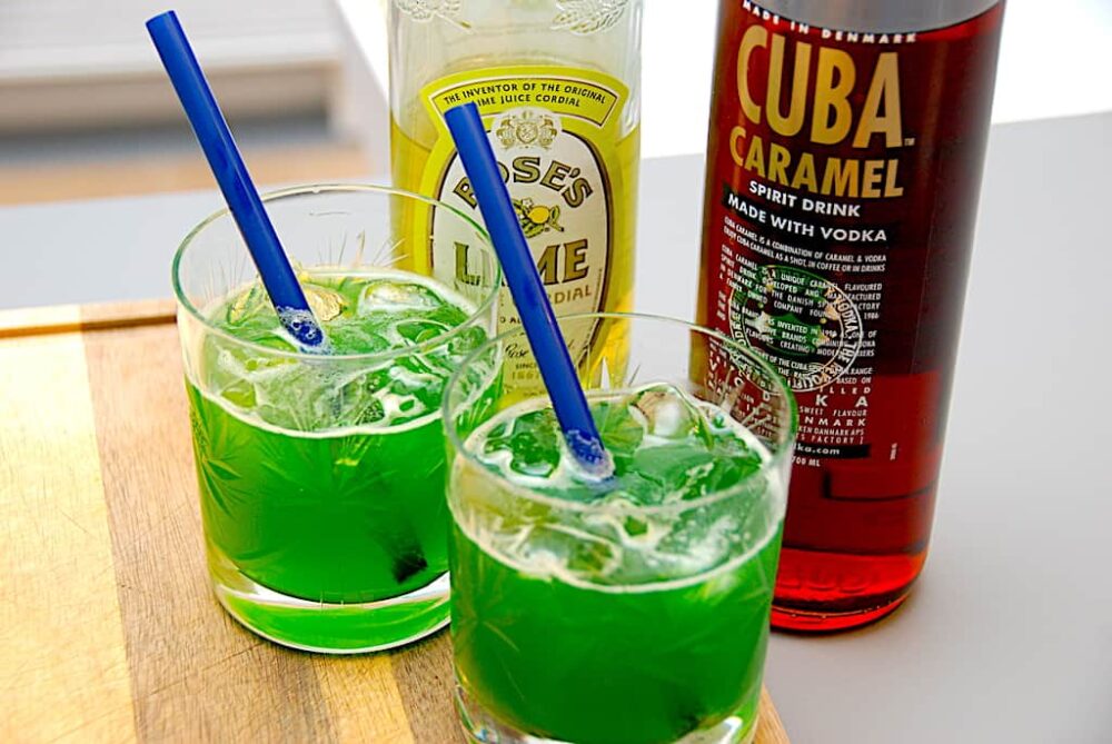 Champagnebrus drink (opskrift med Cuba Caramel)