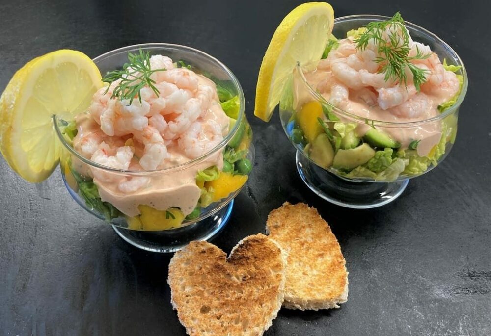 Rejecocktail med hjemmelavet Thousand Island