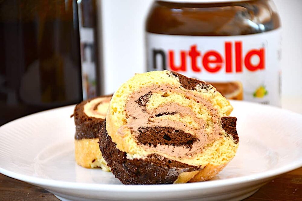 Tigerroulade - nem roulade med Nutella smørcreme
