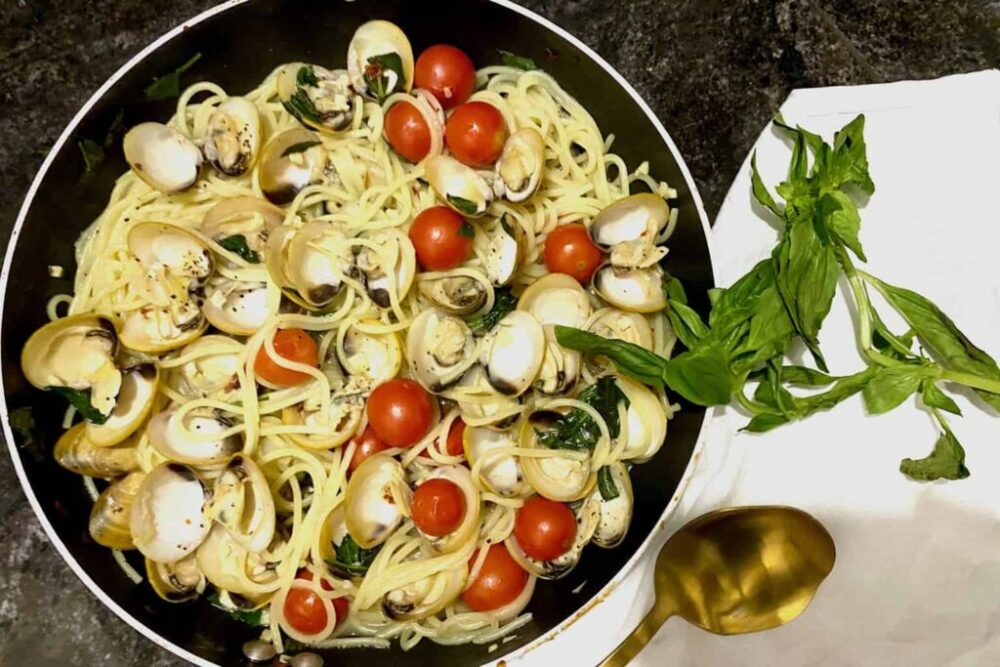 Spaghetti Vongole - pasta med muslinger