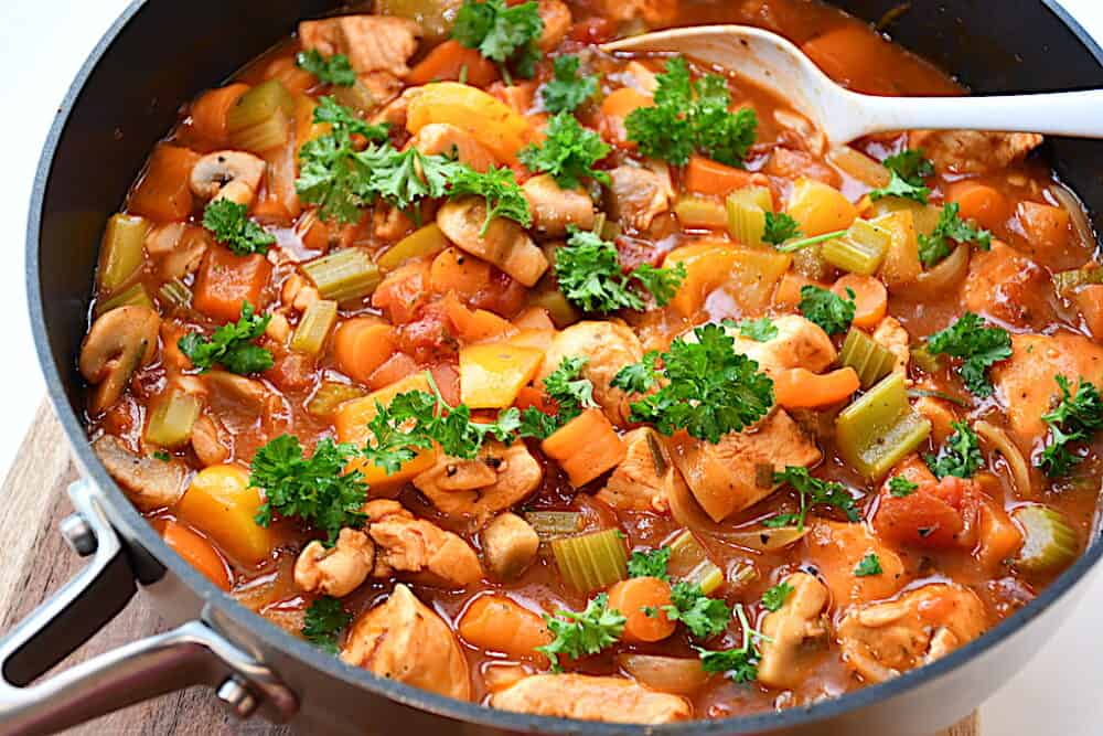 Kylling cacciatore - nem og lækker italiensk jægergryde